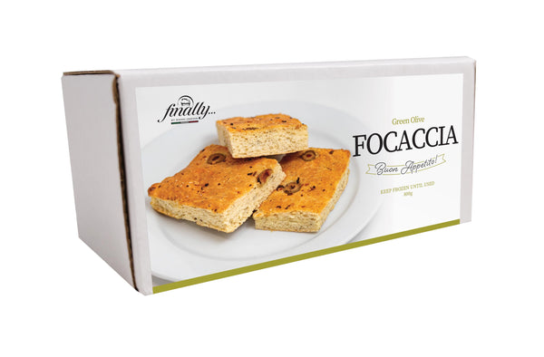 Green Olive Focaccia - All natural ingredients - Finally Italian Inc.